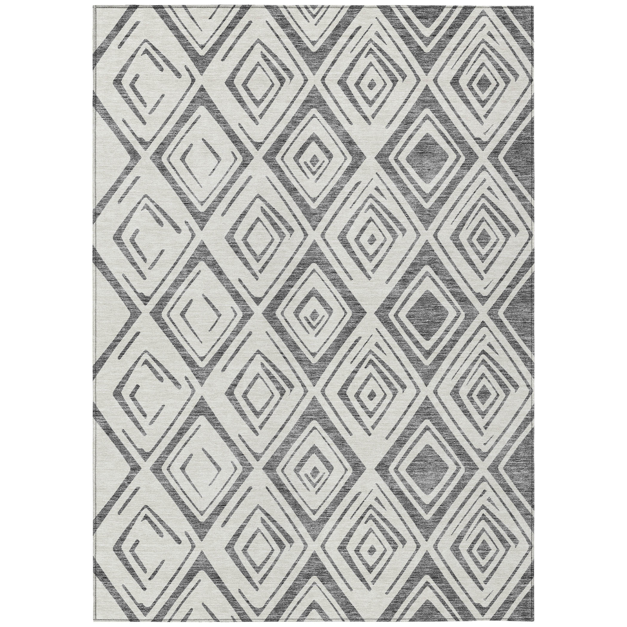 HomeRoots Tapis intérieur lavable à motif géométrique 9 pi x 12 pi ivoire - Wayfair Canada