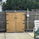 Aiho 4 ft. 7 in. W x 1 ft. 5 in. D Solid Wood Vertical Tool Shed ...