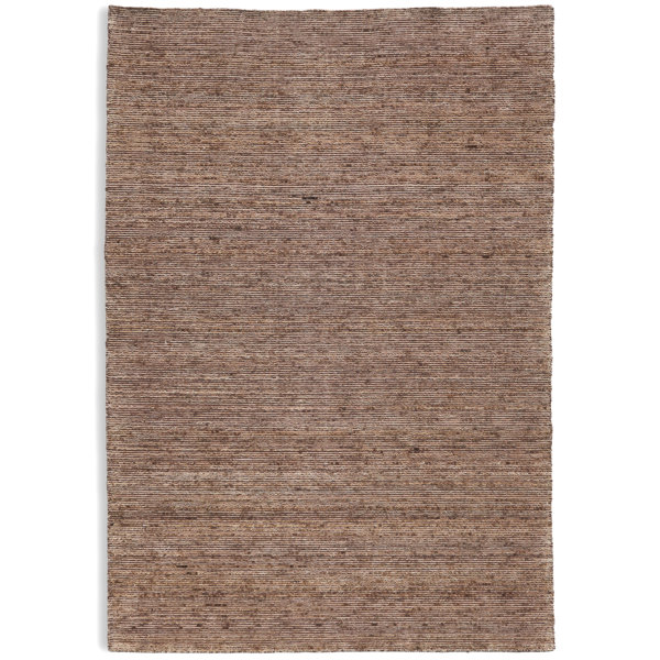 Tufty Home Linea Handmade Light Brown Rib Cut Wool Area Rug By Tufty ...