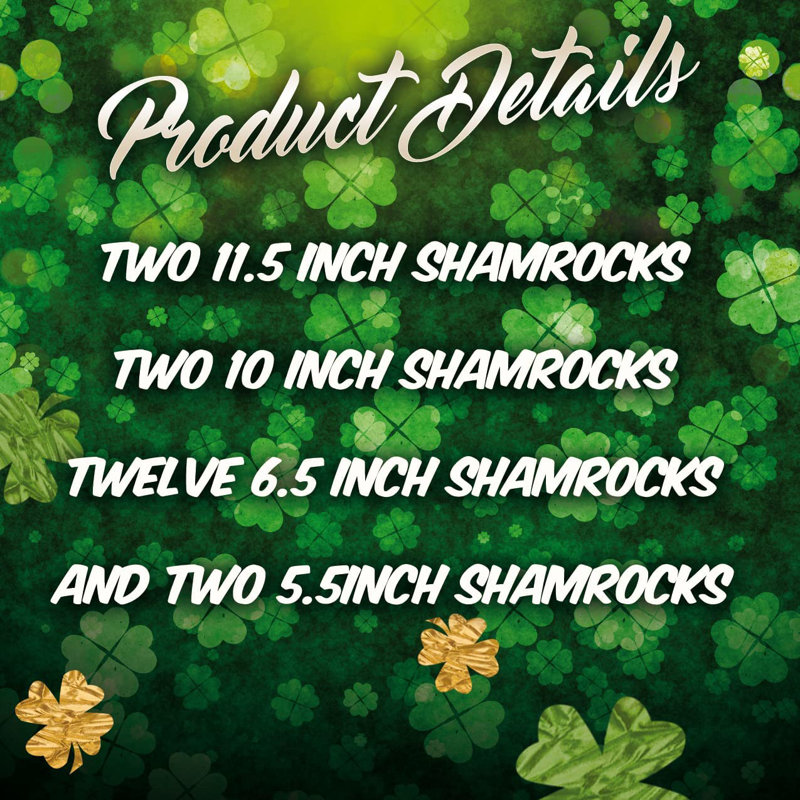 The Holiday Aisle® 18 St Patrick's Day Garage Magnets, Green Shamrocks ...