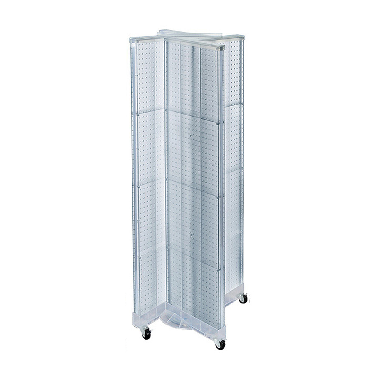 Azar Displays Pinwheel Pegboard Floor Display on Wheeled Base. Panel ...