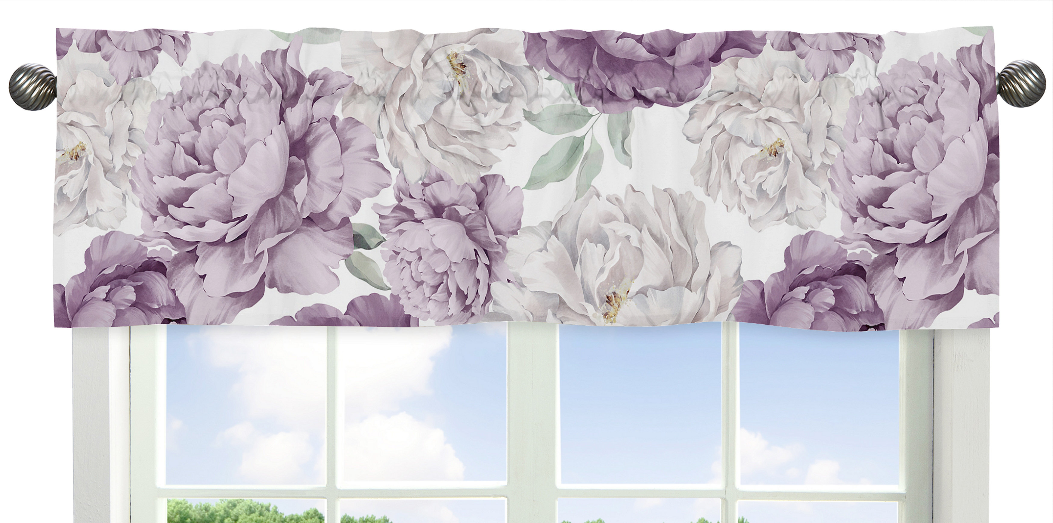 Sweet Jojo Designs Peony Floral Garden Lavender Purple and Ivory 54 ...