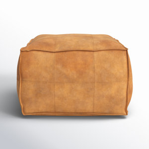 Birch Lane™ Shara Leather Pouf & Reviews | Wayfair