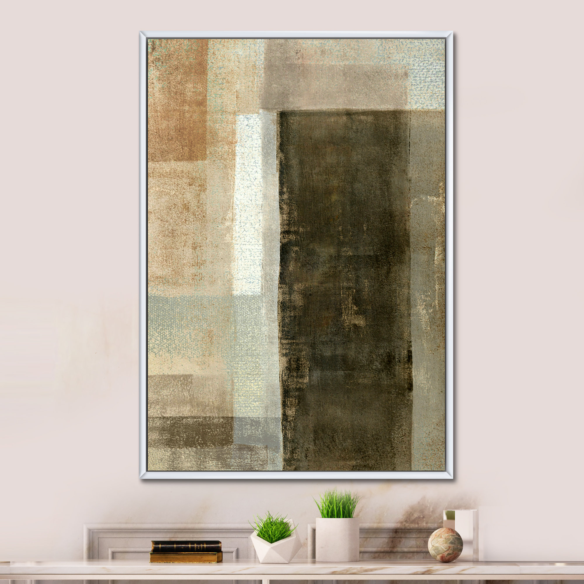 17 Stories Grey Meets Brown Abstract Art IX - Modern & Contemporary ...