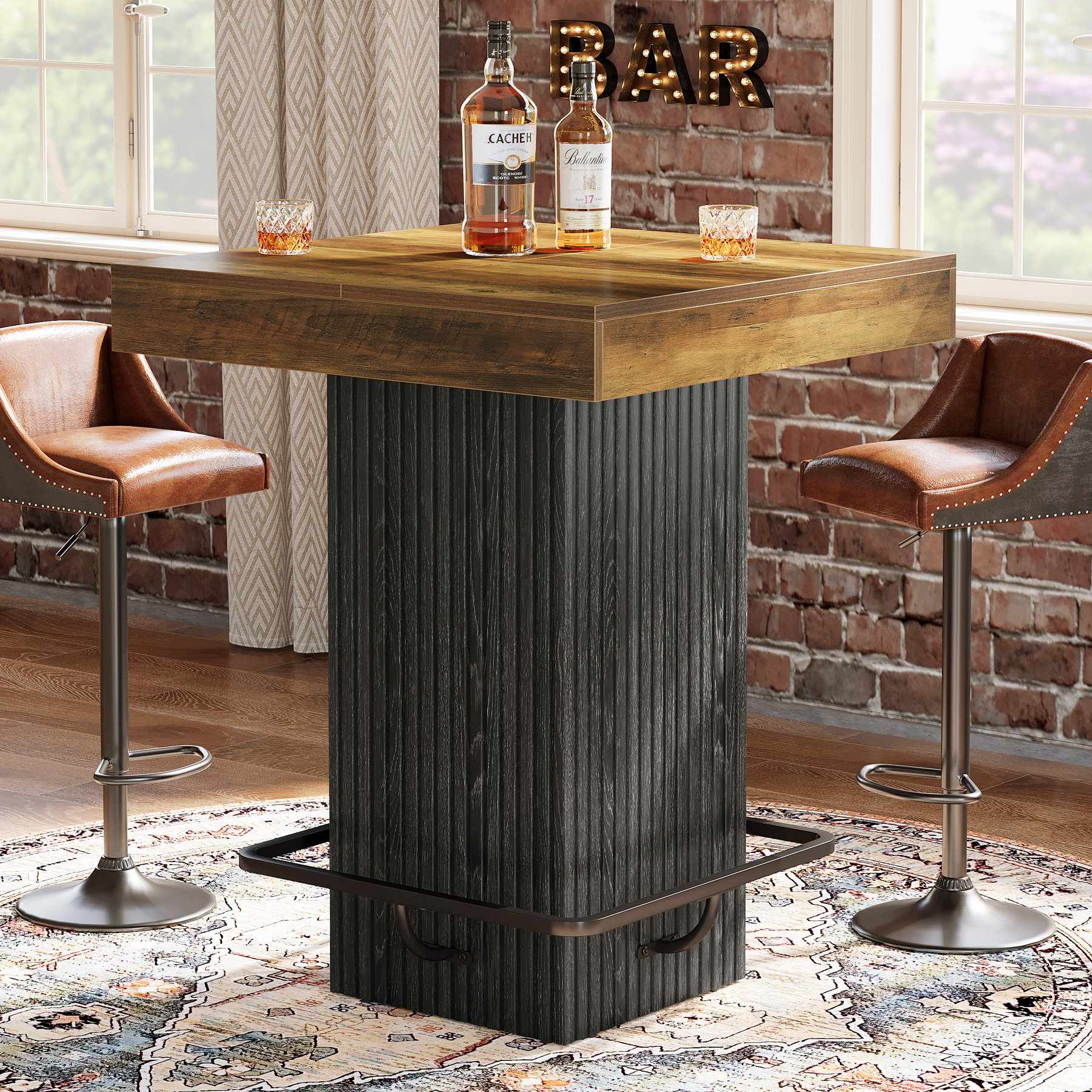 Ebern Designs 31.5 Inch Square Dining Table Counter Height Kitchen ...