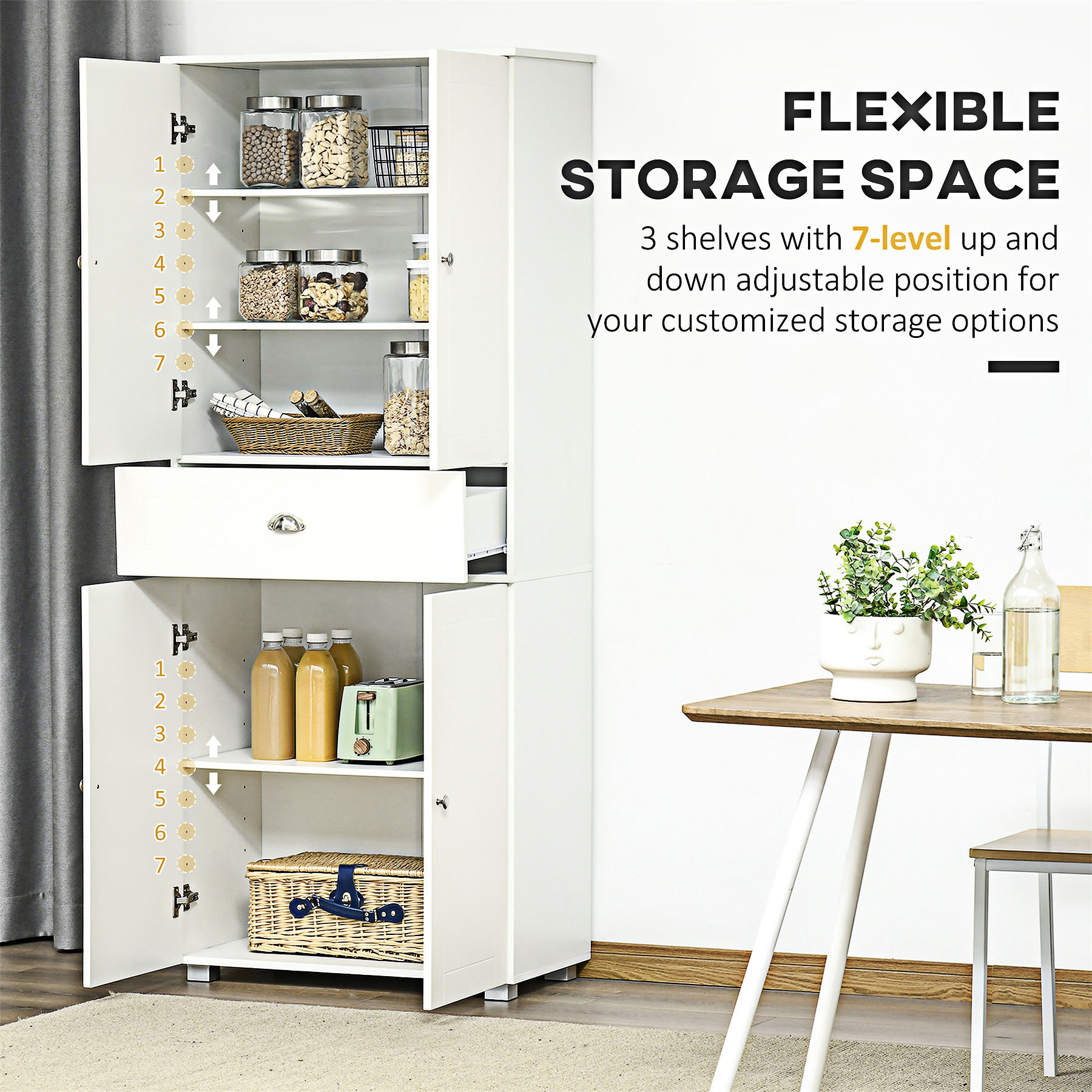 Lark Manor™ Freestanding Kitchen Pantry Cabinet | Wayfair