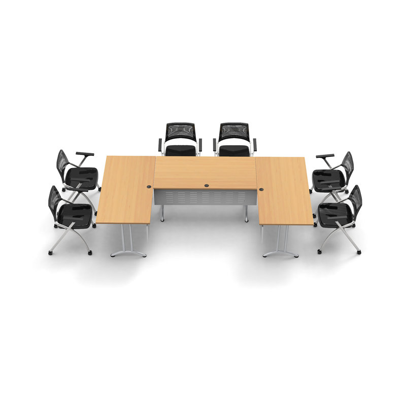 TeamWORK Tables 6 Person Training Meeting Seminar Tables with Modesty ...