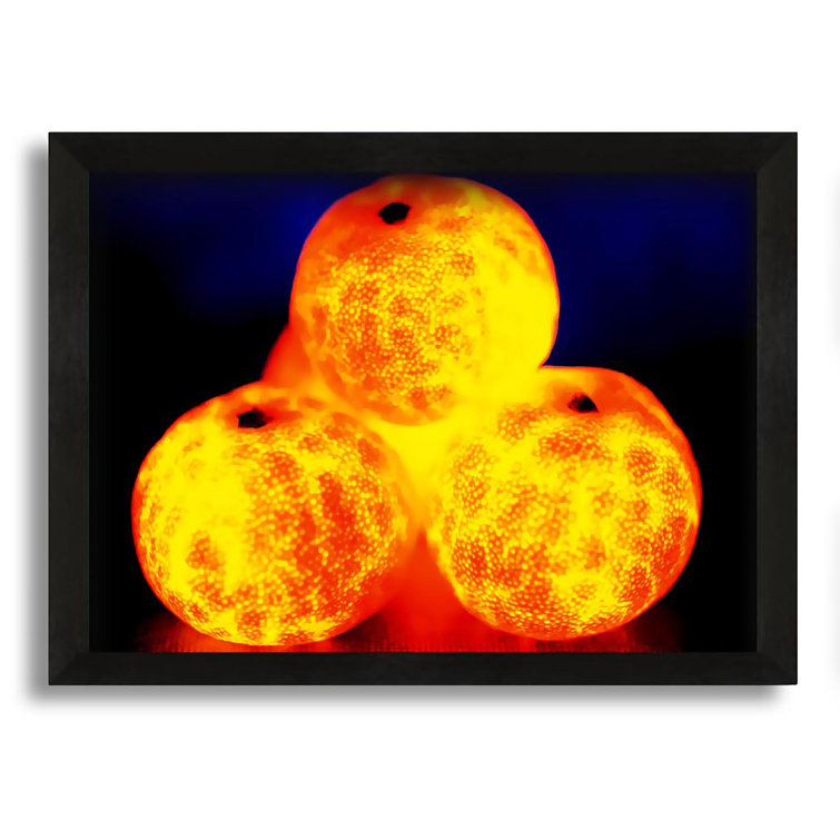 Ivy Bronx Orange Glow - Picture Frame Graphic Art on Canvas | Wayfair.co.uk