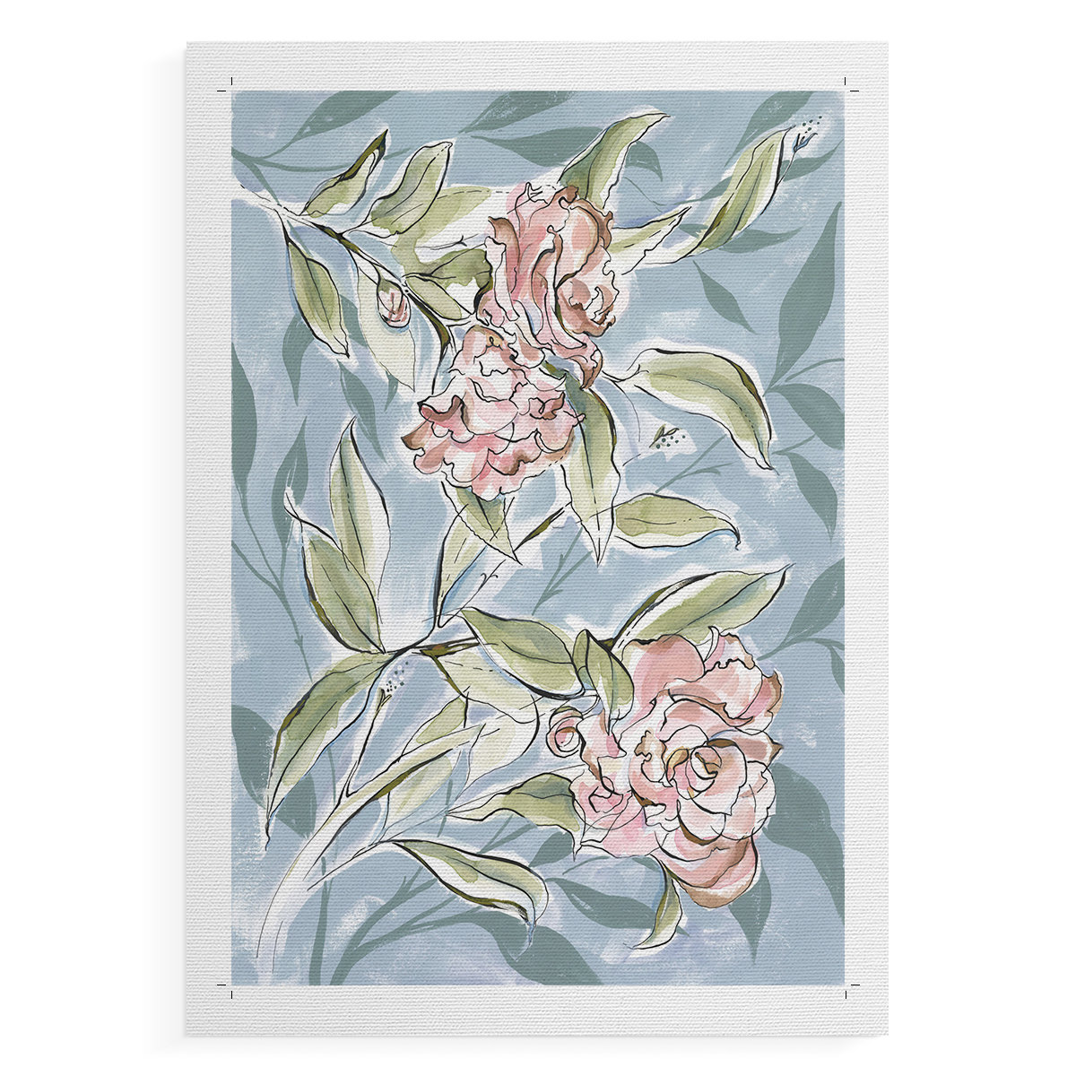 Winston Porter Faded Camellias I -Canvas Print Only - NOT FRAMED | Wayfair