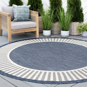 Round Outdoor Rugs You'll Love | Wayfair