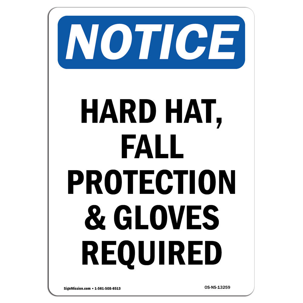 SignMission Hard Hat Fall Protection and Gloves Sign | Wayfair
