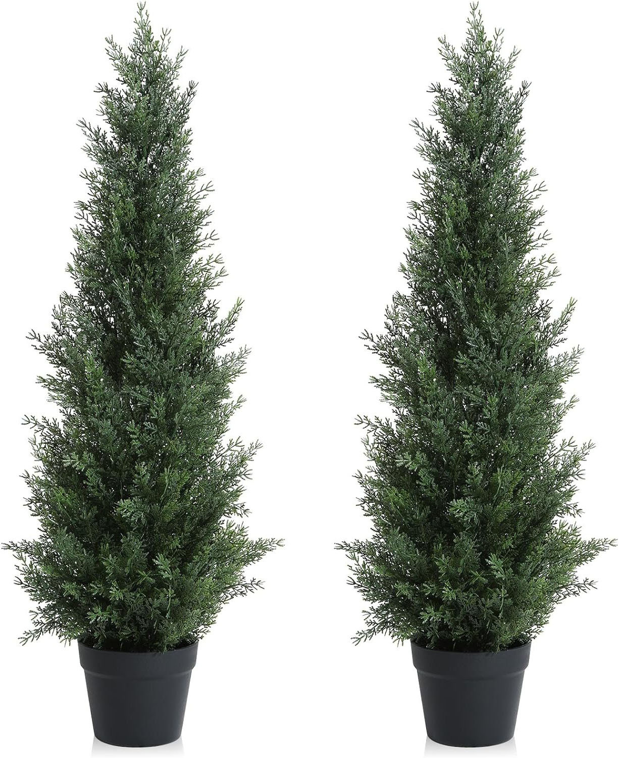 Primrue 3FT Artificial Cedar Topiary Trees Set Of 2 | Wayfair