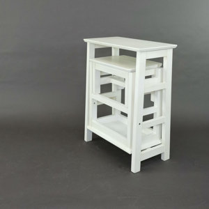 WFX Utility™ 3-Step Wood Retractable Step Stool with 200 lb. Load ...