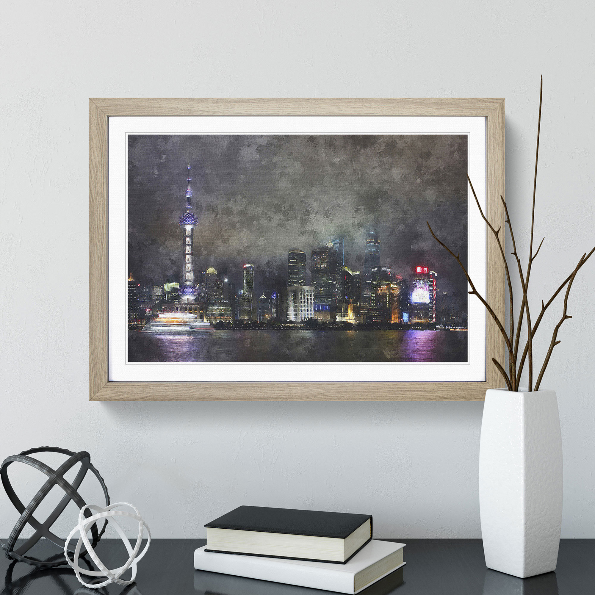 East Urban Home Shanghai Skyline Vol.1 - Picture Frame Graphic Art ...