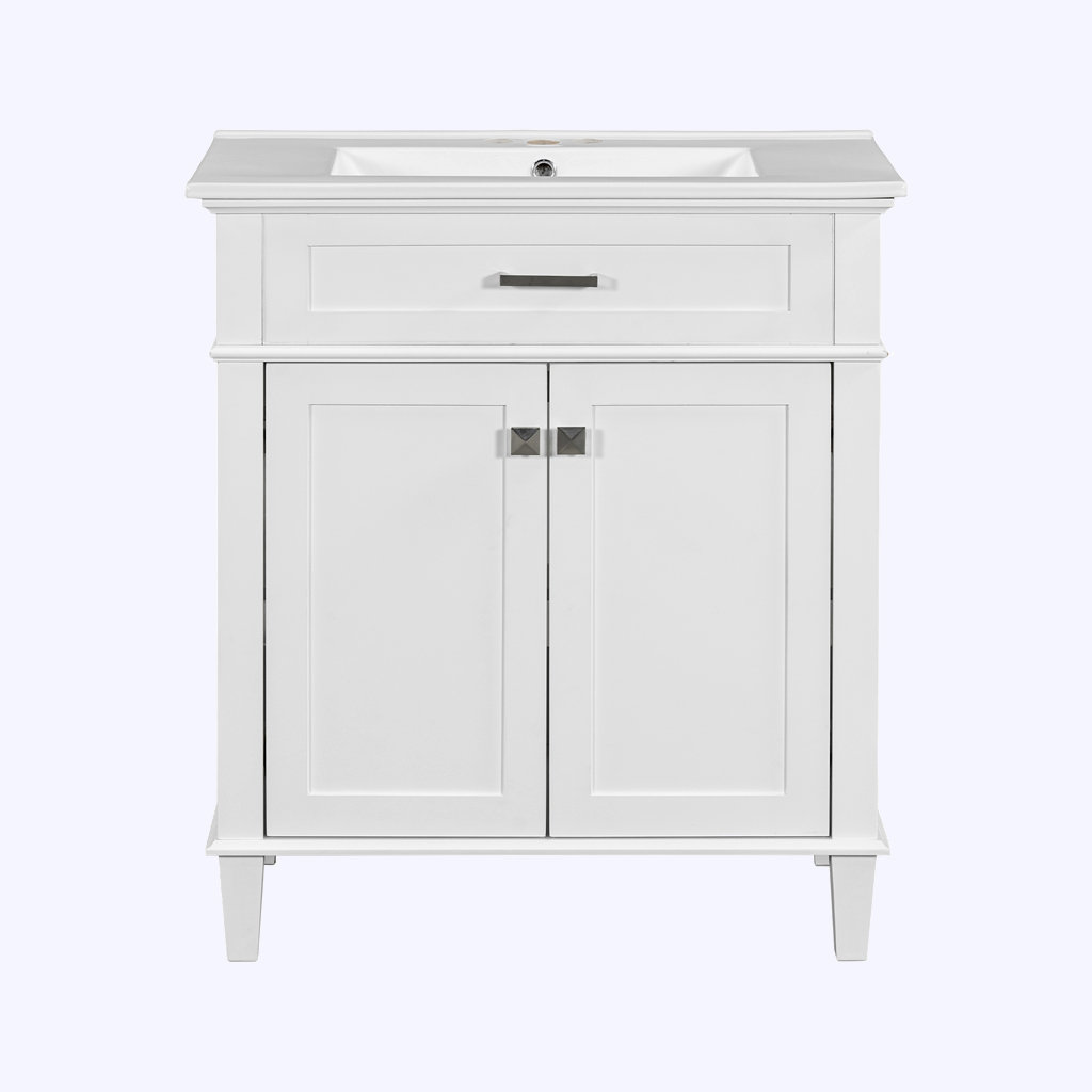 House of Hampton bathroom vanity with ceramic basin, soft close door ...