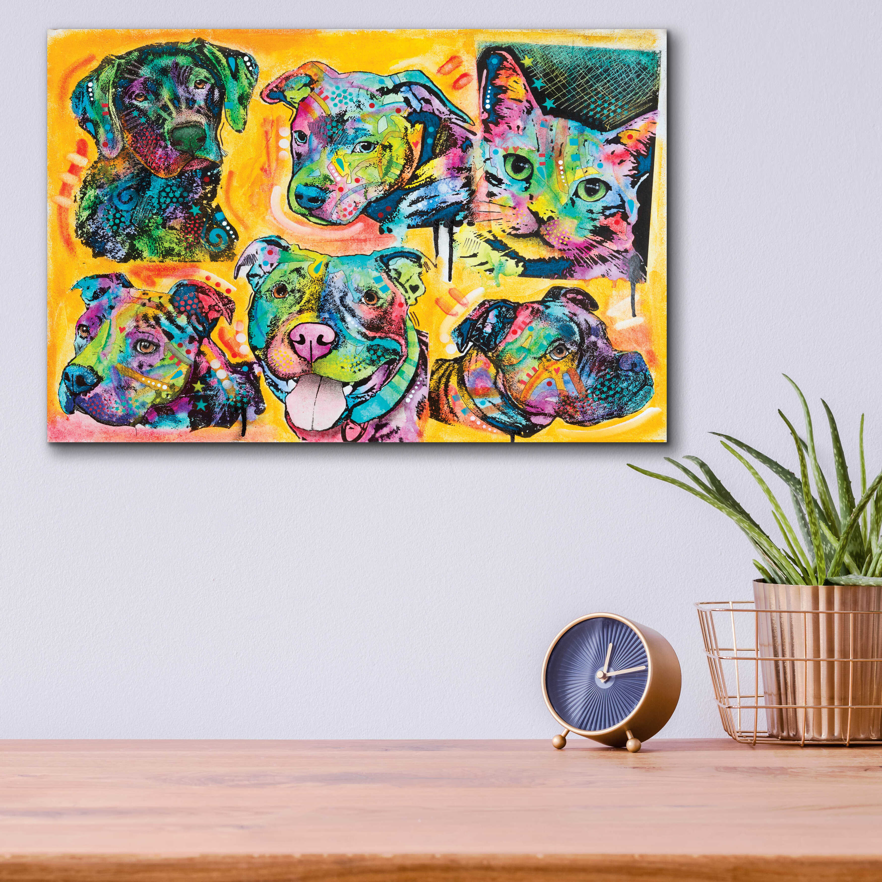 Red Barrel Studio® ''5 Dogs And A Cat'' By Dean Russo, Acrylic Glass ...