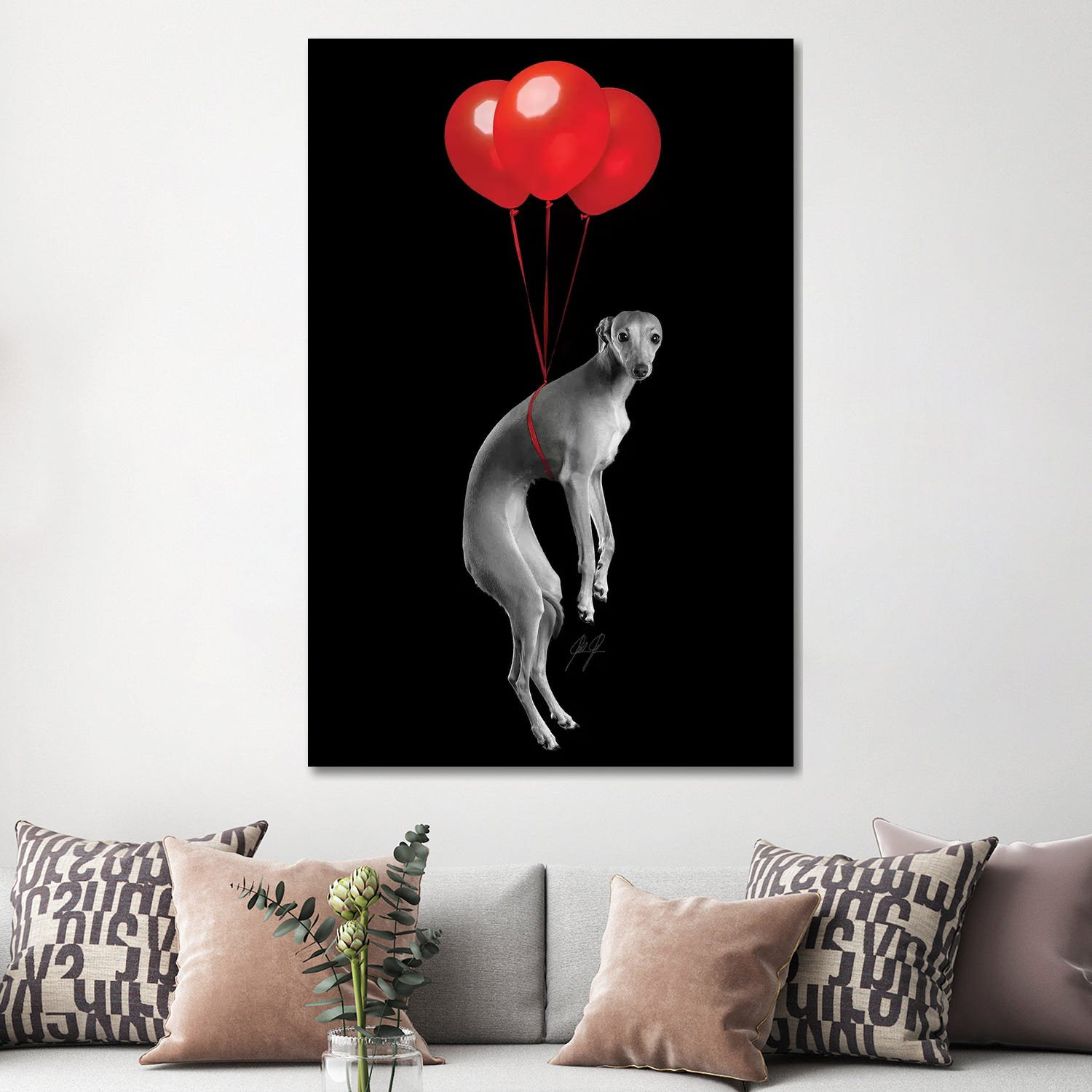 East Urban Home Party Dog I by Kathrin Federer - Graphic Art Print ...