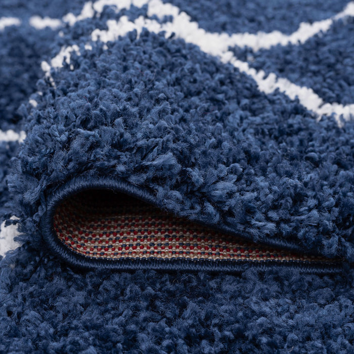 Mercury Row® Babich Performance Navy/Dark Blue Rug & Reviews | Wayfair