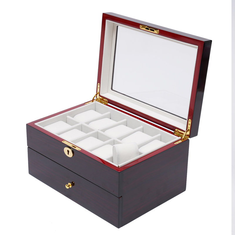 Winston Porter Wood Watch Box + Drawers | Wayfair