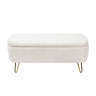 Mercer41 Ticarra Faux Fur Upholstered Storage Ottoman Bench | Wayfair