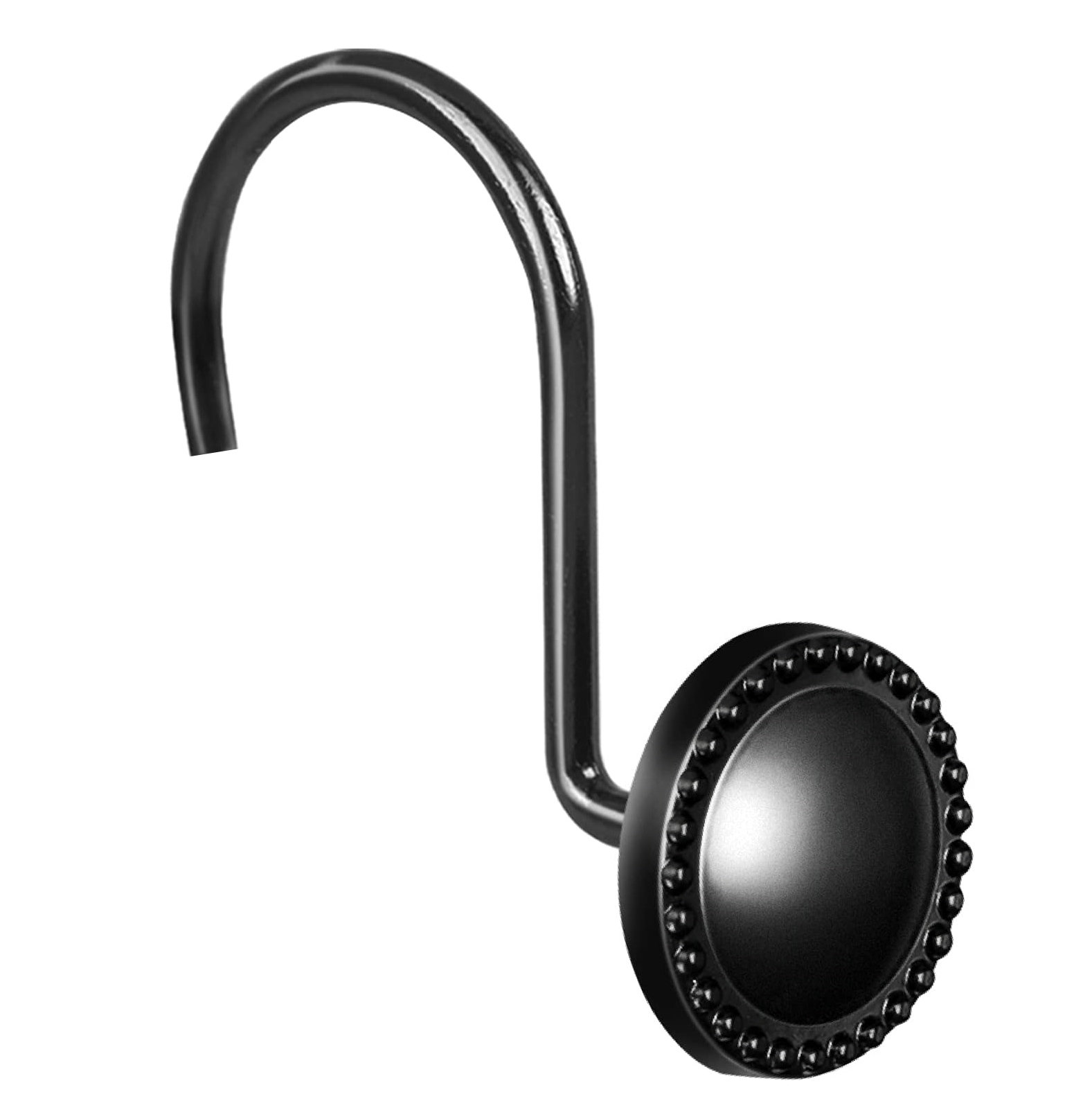 Winston Porter 12 Piece Set - Matte Black Button Heavy Duty Shower ...