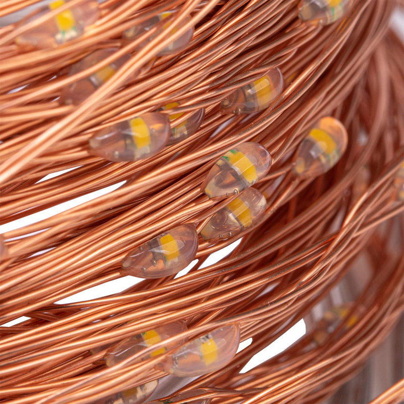 The Holiday Aisle® 200 LED 66 Ft Copper Wire String Lights & Reviews ...