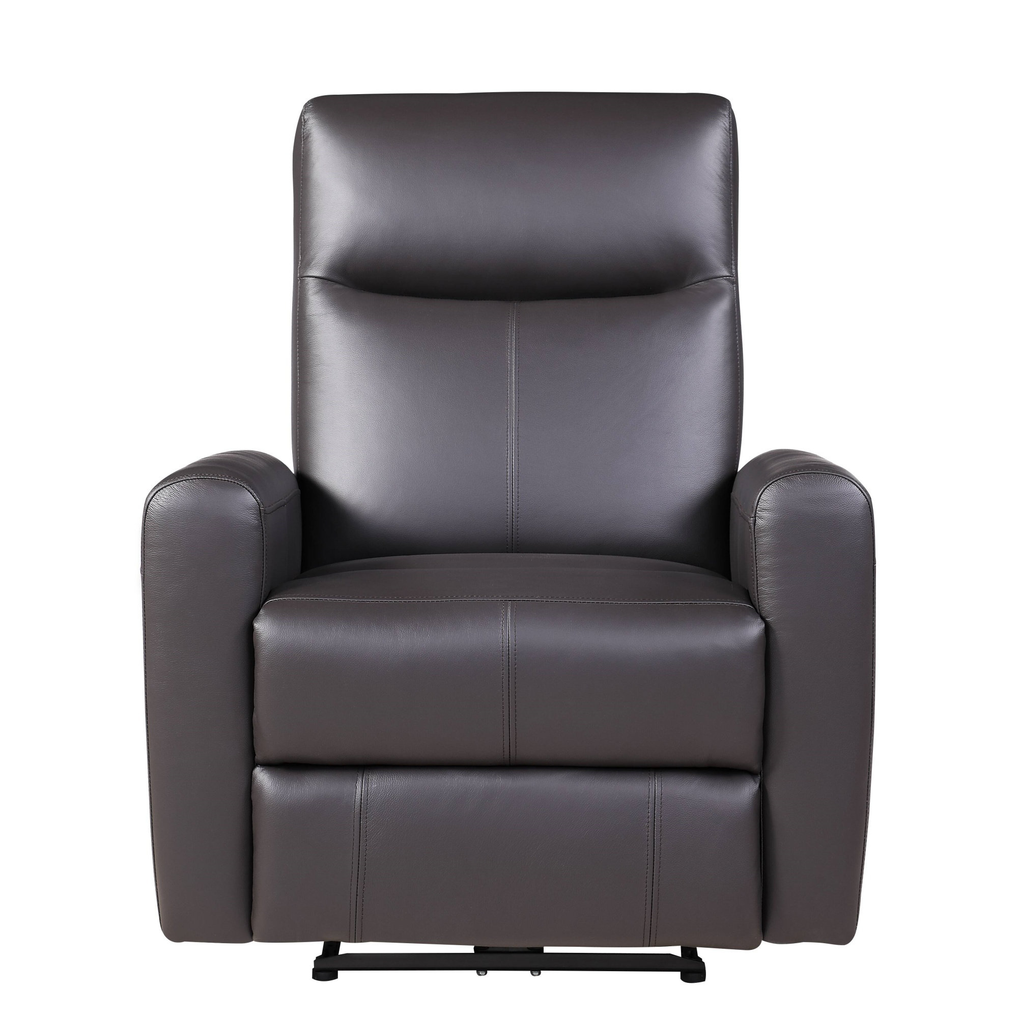 Hokku Designs Blane Brown Top Grain Leather Match Power Motion Recliner ...