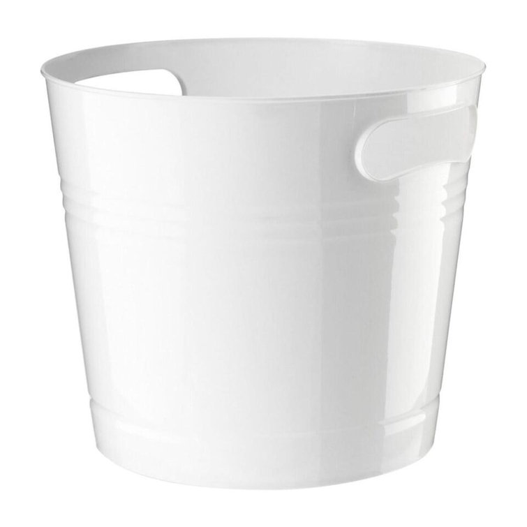 17 Stories Nury 6L Plastic Open Waste Bin Lightweight White Rubbish Bin ...