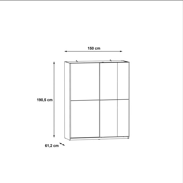 Hashtag Home Anglers Park 2 Door Manufactured Wood Wardrobe & Reviews ...