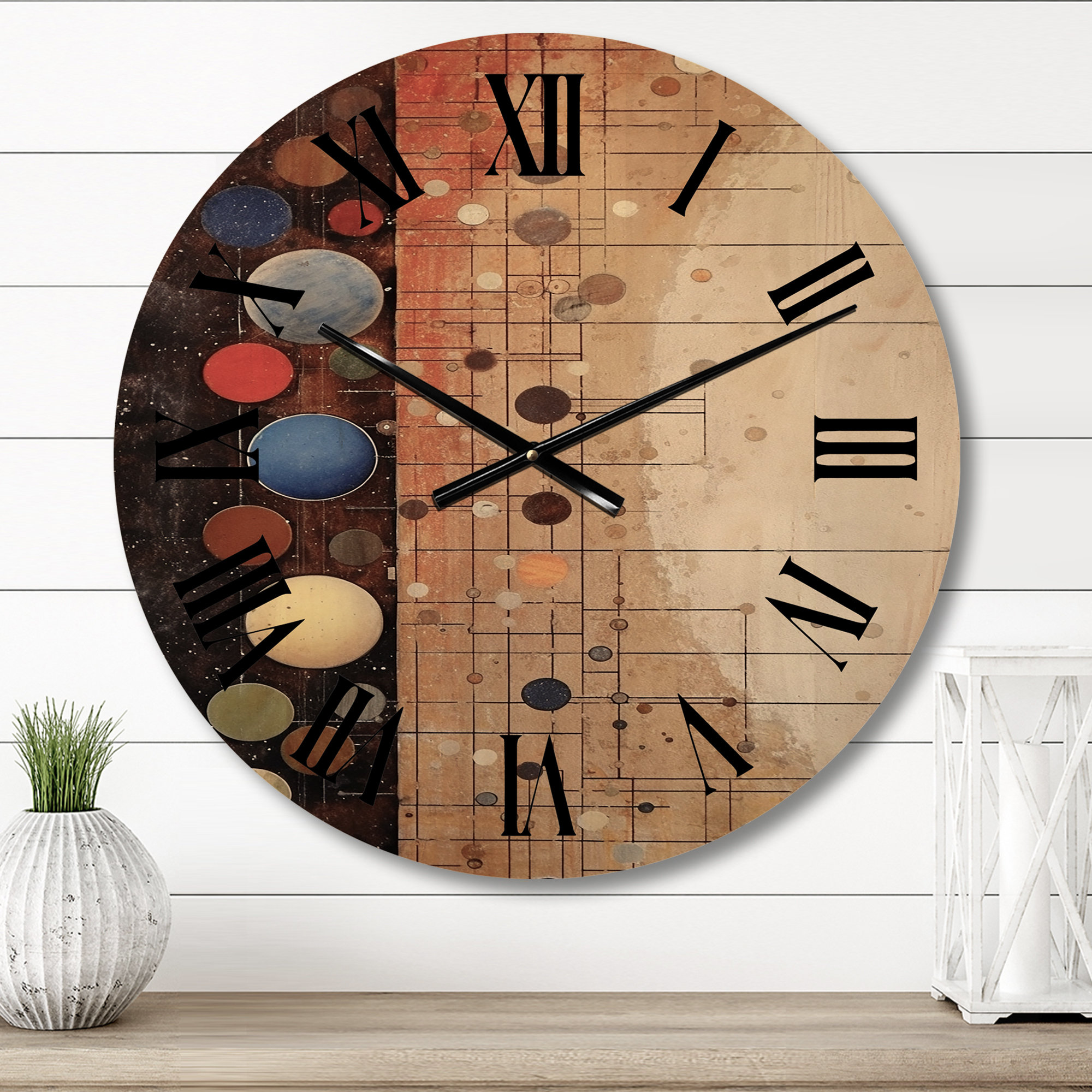 East Urban Home Vintage Elementary Circular Retro Geometrics - Abstract ...