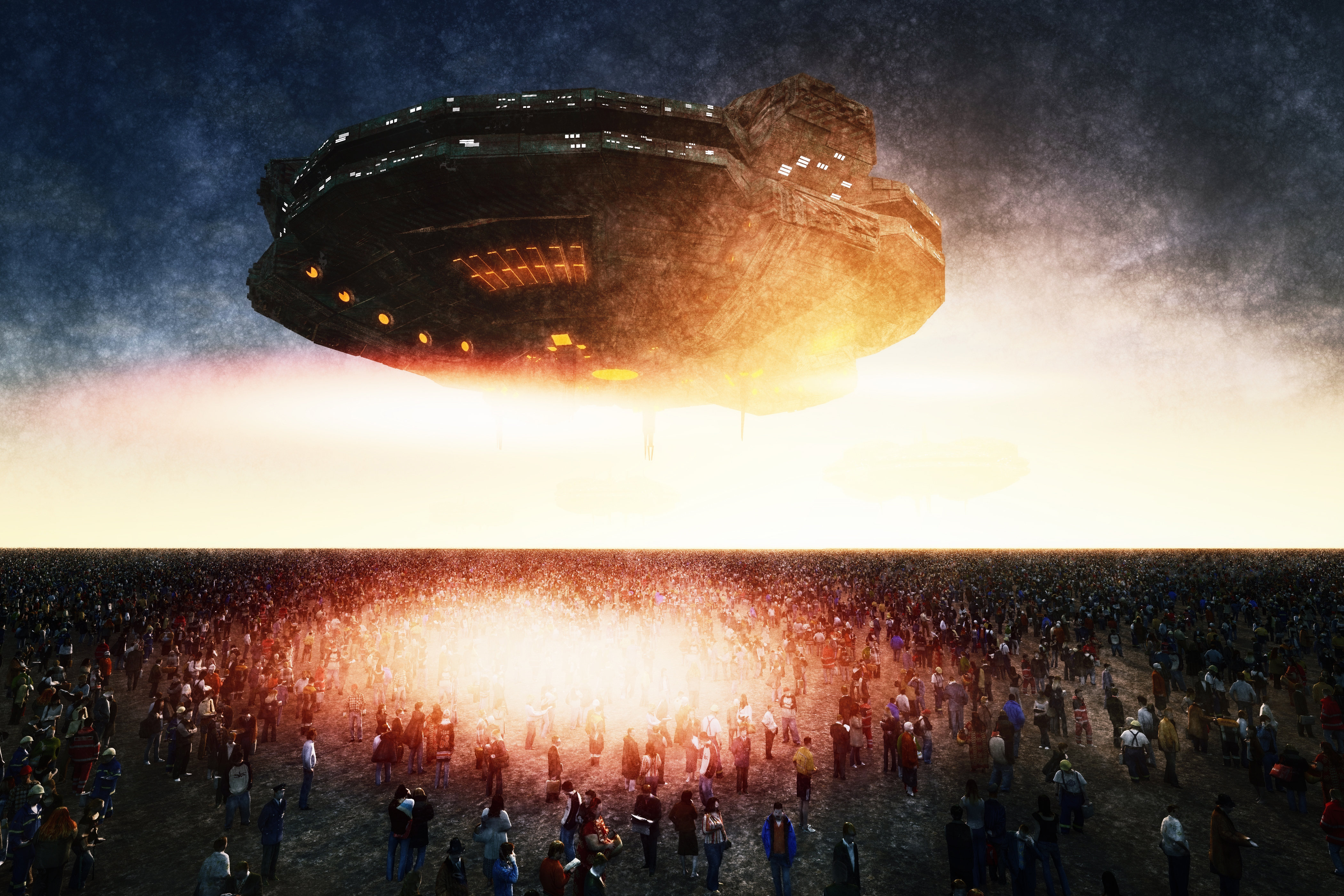 Winston Porter Ufo Hovering Over People by Gremlin | Wayfair