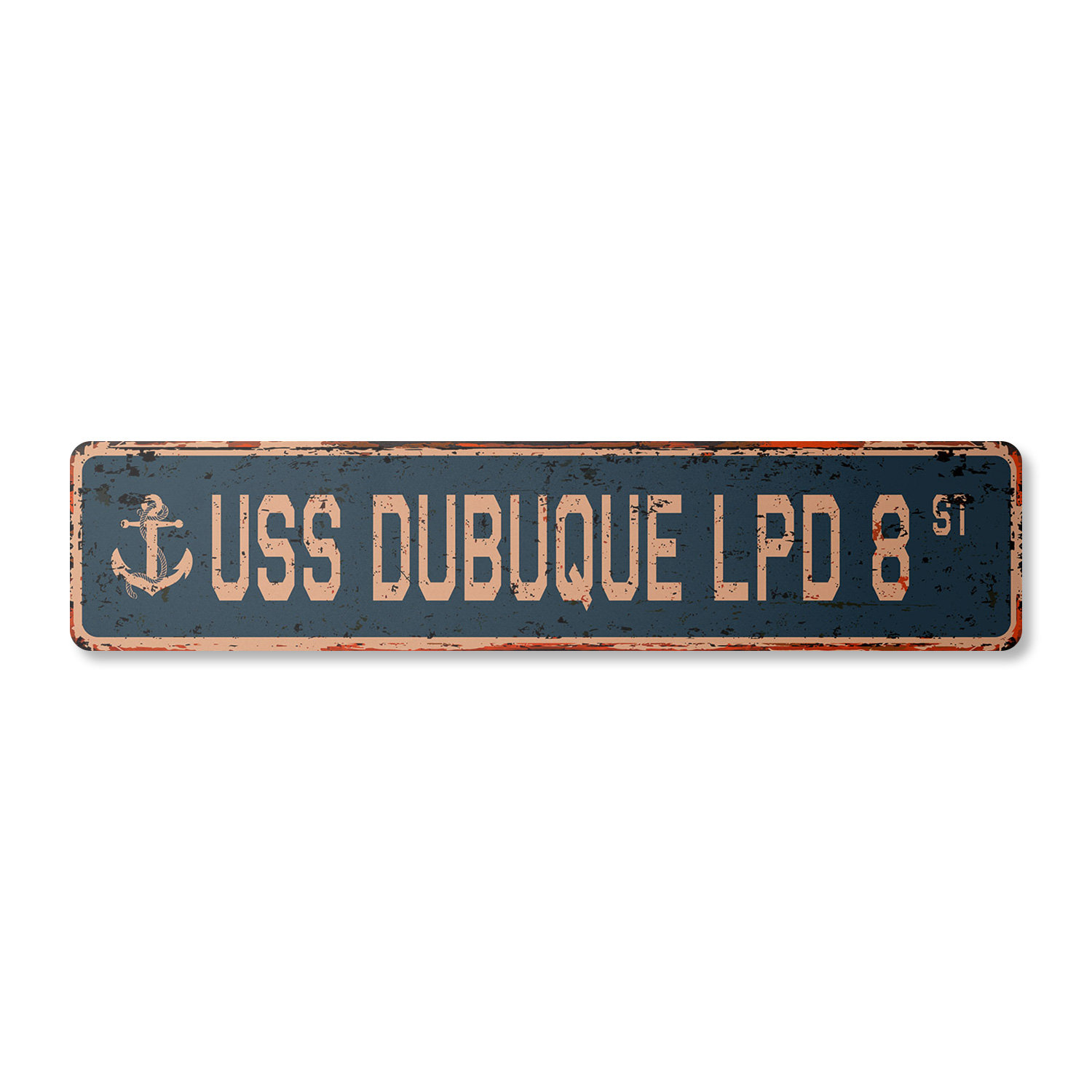 SignMission Dubuque Lpd 8 Street Sign Aluminum 6" X 24" | Wayfair