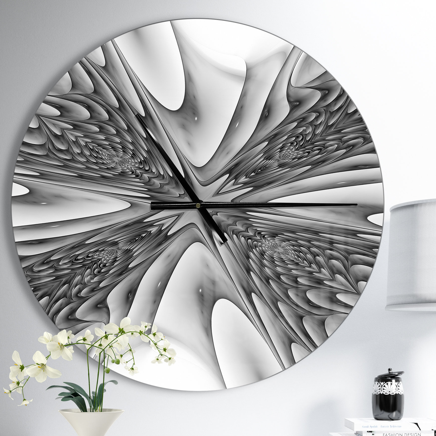 The Twillery Co.® Fractal 3D Magical Depth - Modern Wall Clock ...