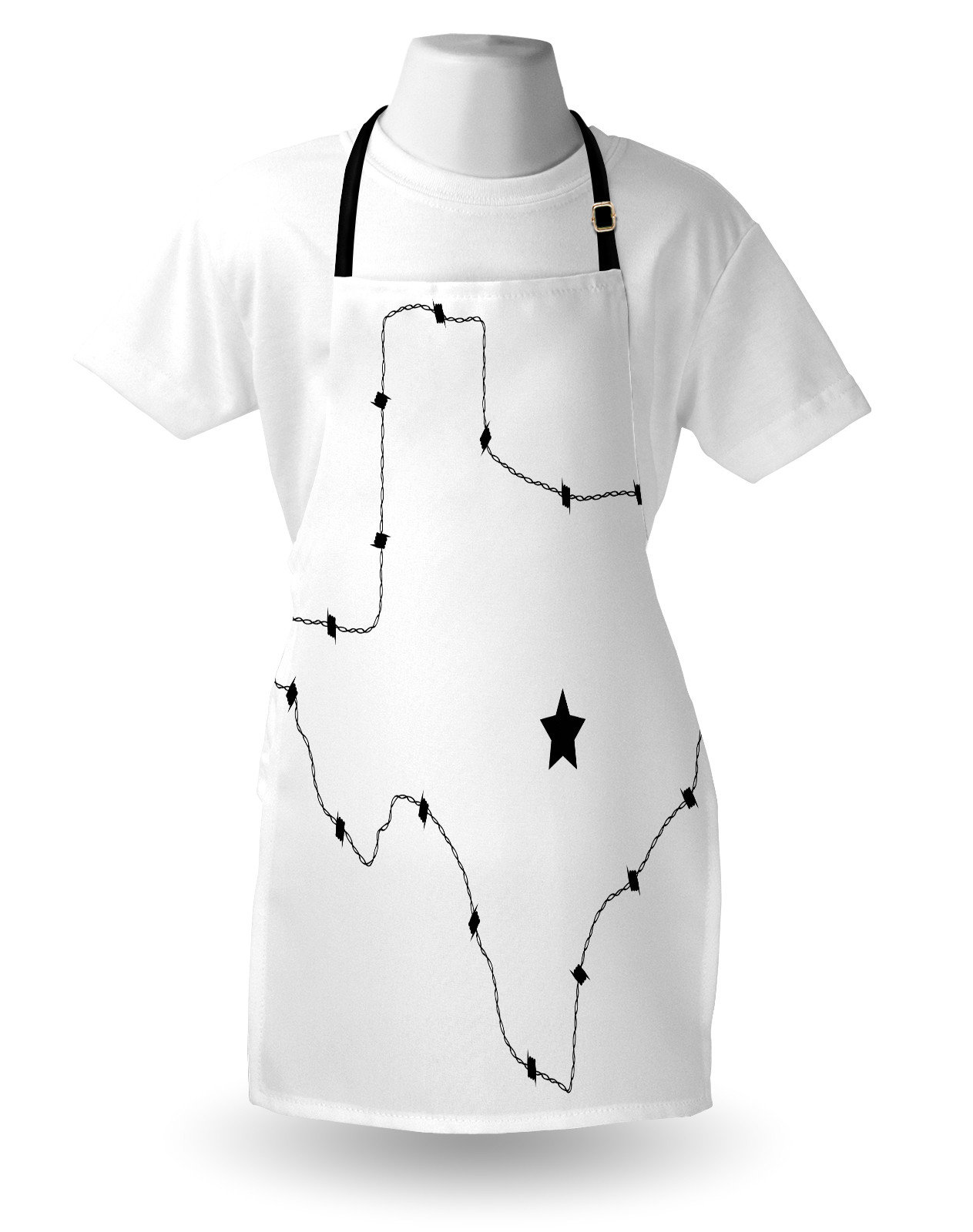 East Urban Home Texas Star Apron Unisex, Barbed Wire Map, Adult Size ...