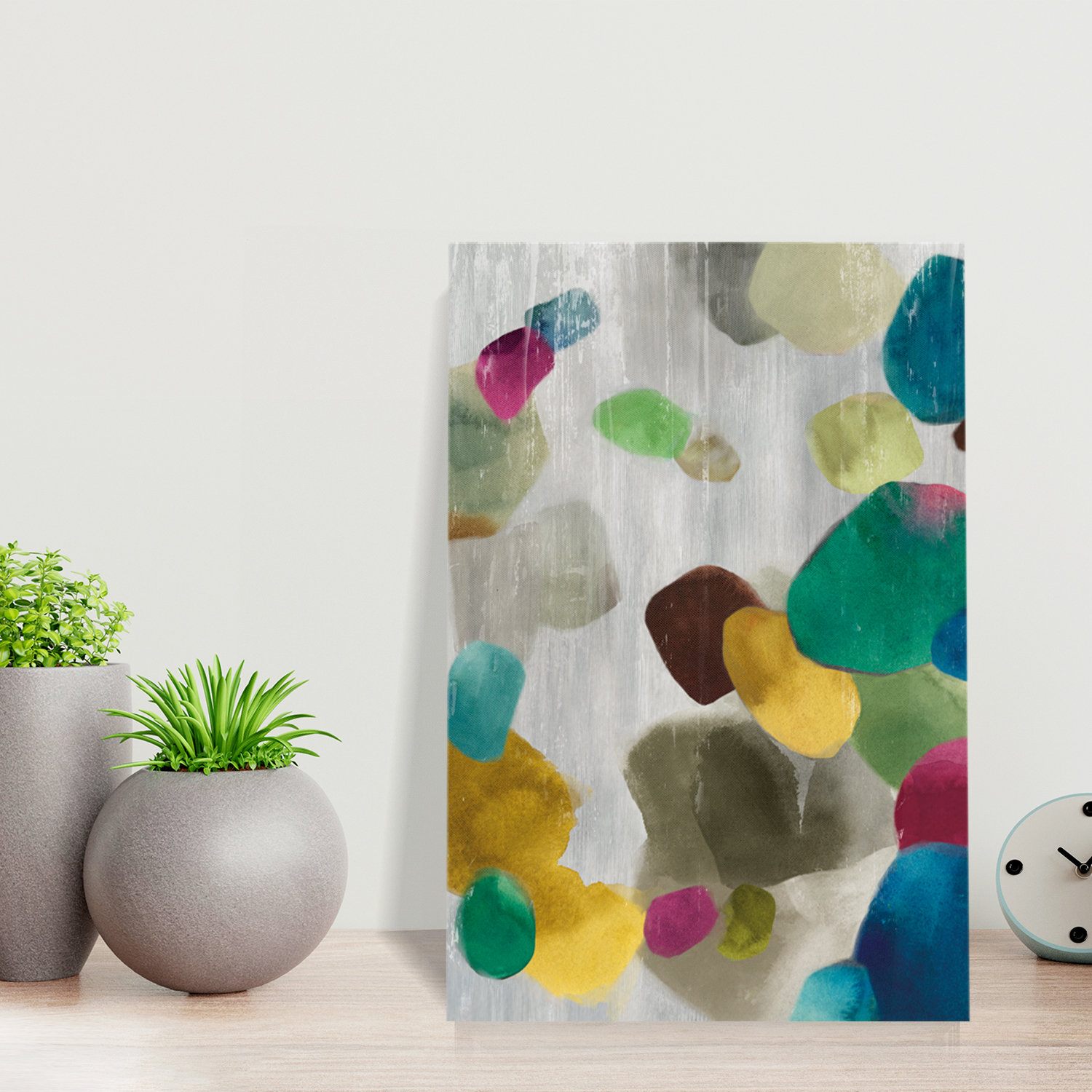 Dakota Fields Geometric And Shapes Shadow Pebbles II Art | Wayfair