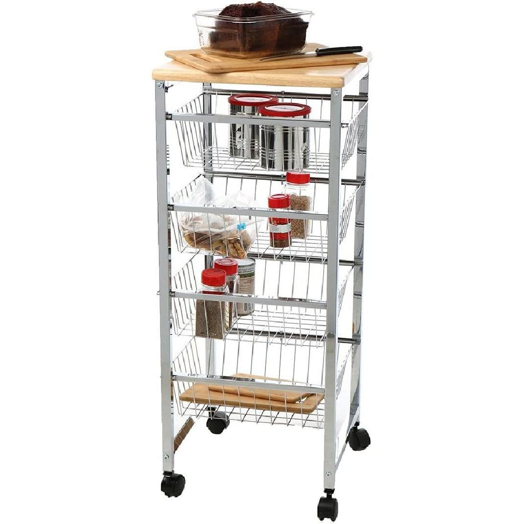Paracity 34'' H x 14'' W Utility Cart with Wheels - Wayfair Canada