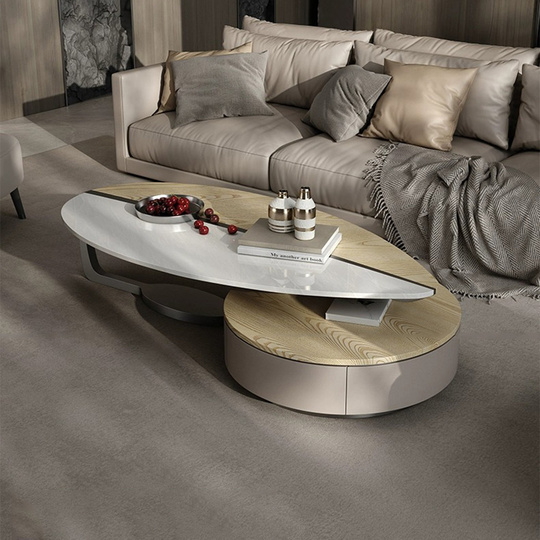 Trentastic Trails Light luxury marble solid wood color coffee table ...