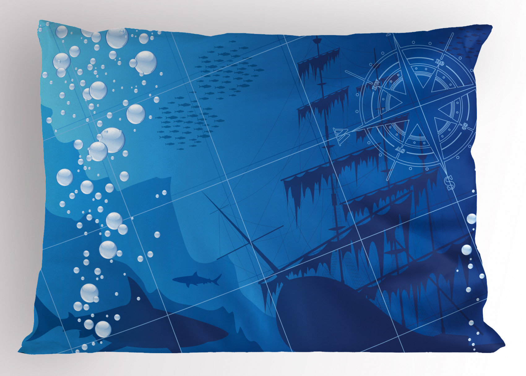 Ambesonne Shark Nautical Sham | Wayfair