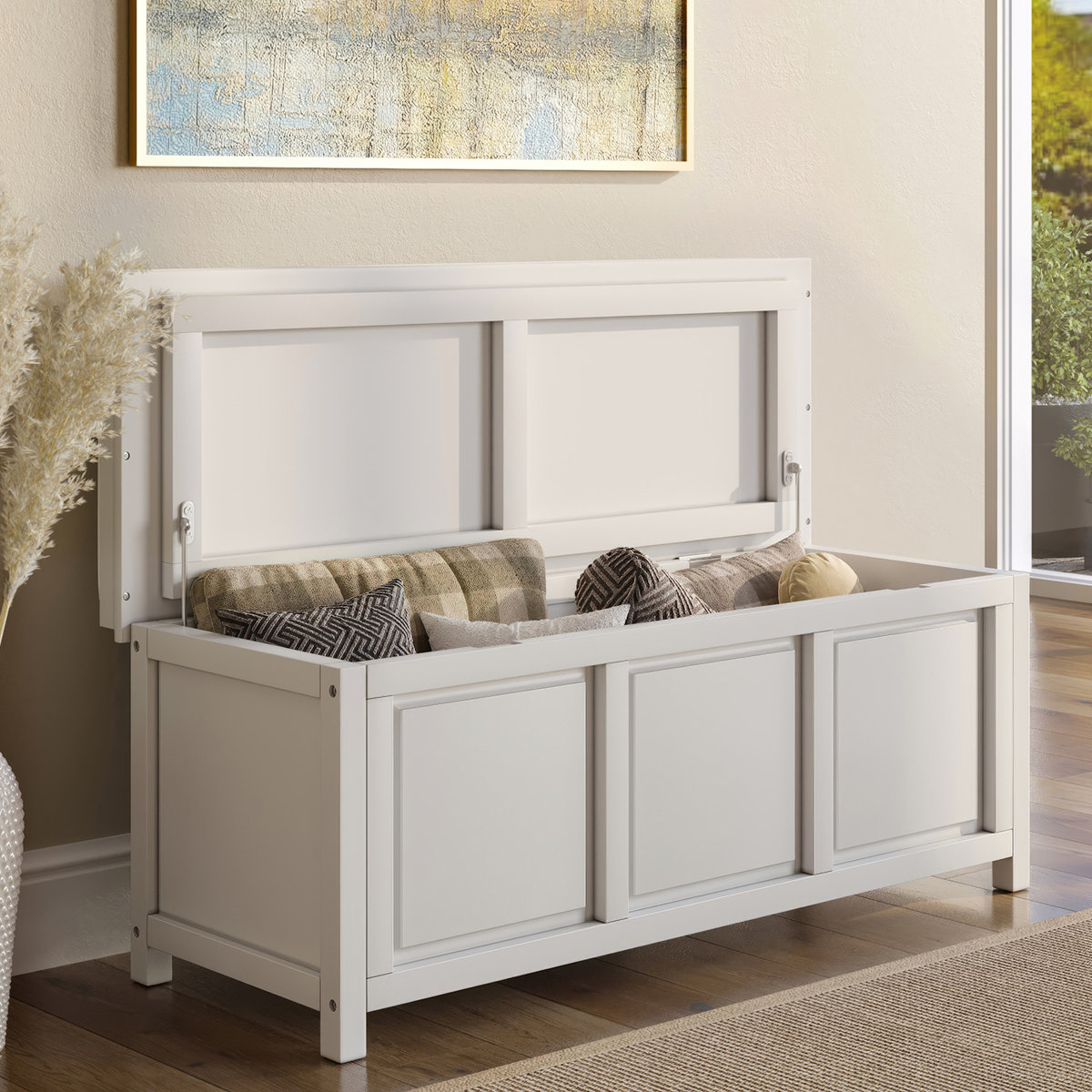 John Louis Home Solid Wood Open Top Storage Bench & Reviews | Wayfair