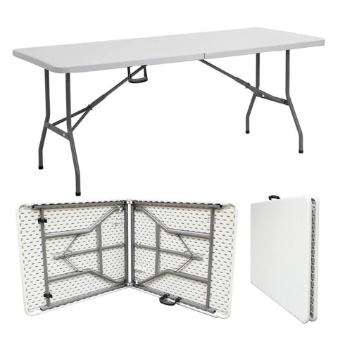 Amazingforless Plastic Rectangular Portable Folding Table & Reviews ...