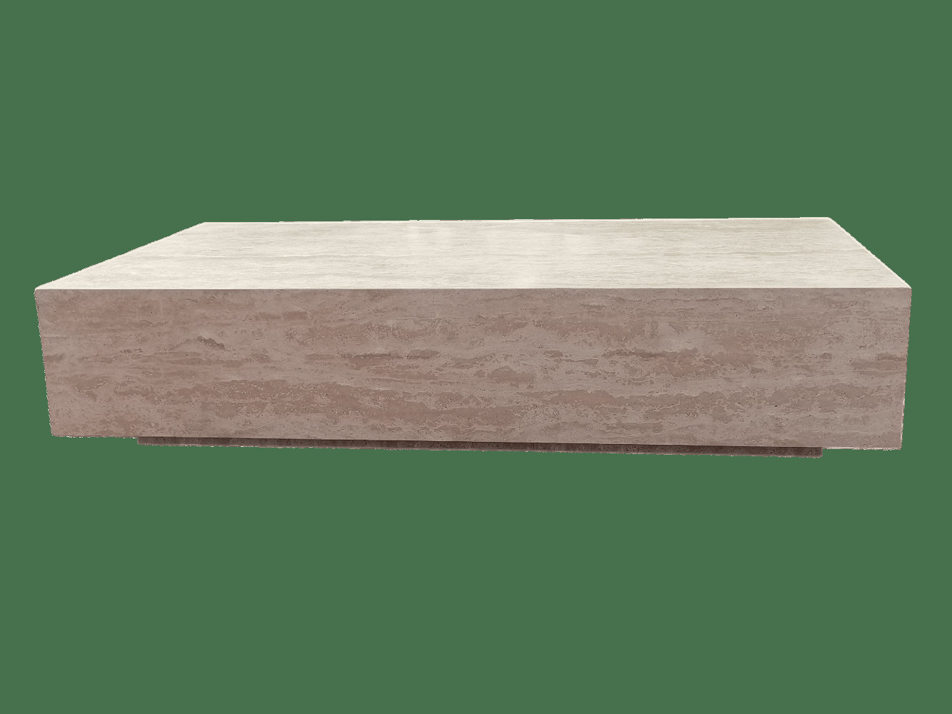 BETACH Genuine Travertine Limestone Block Indoor/Outdoor Coffee Table ...