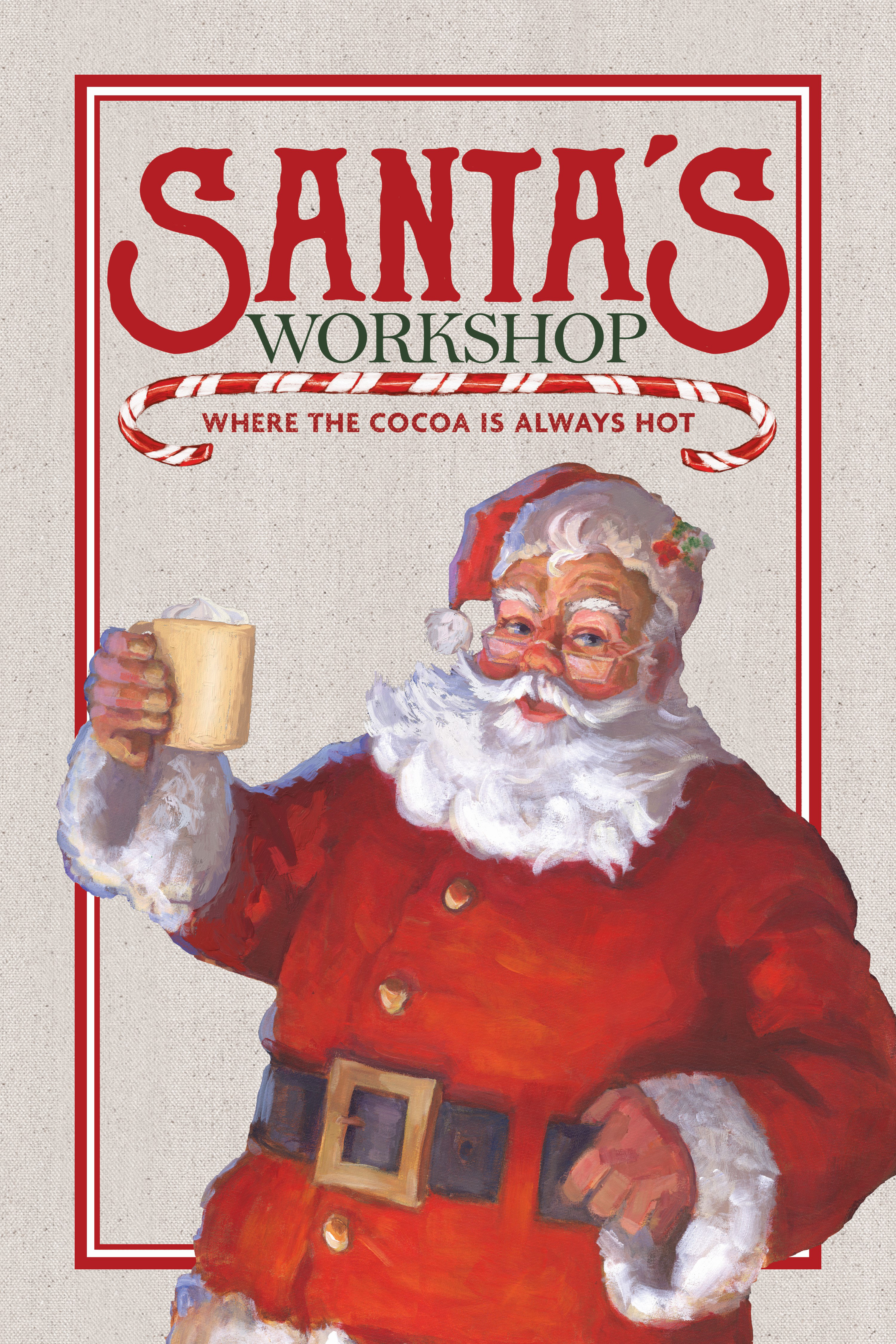 The Seasonal Aisle Santas Workshop - Wrapped Canvas Art Prints | Wayfair.ie