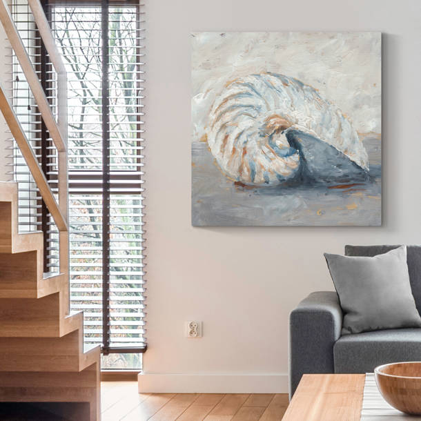Millwood Pines Blue Shell Study II Framed On Canvas & Reviews | Wayfair