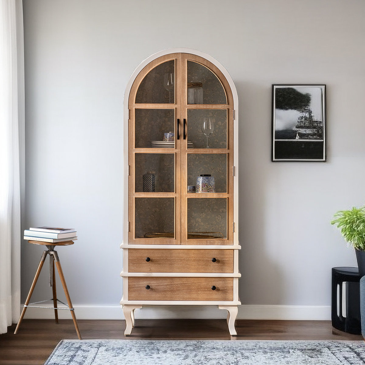 Williston Forge 29.13'' Wide Solid Wood Display Stand Dining Cabinet ...