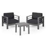 Wrought Studio Mebane Outdoor 3 Piece Seating Group with Cushions ...