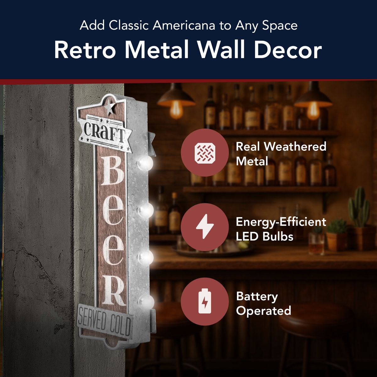 17 Stories Valmar Craft Beer LED Marquee Sign & Reviews - Wayfair Canada