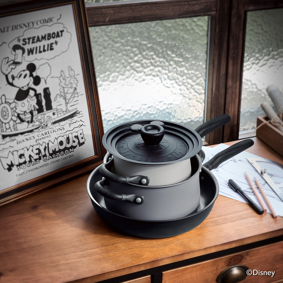 Disney 100 Nonstick Induction Cookware Essentials Set, 4 Piece ...
