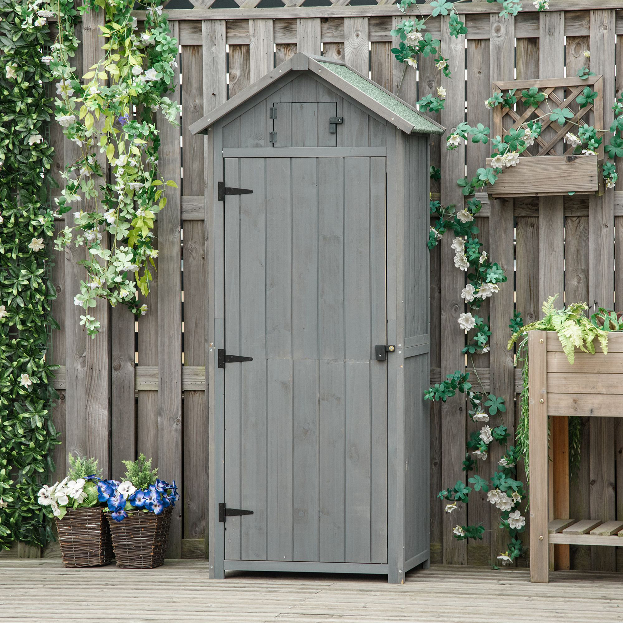 Outsunny 30.25" X 21.25" X 70.5" Garden Storage Shed, Sheds & Outdoor ...