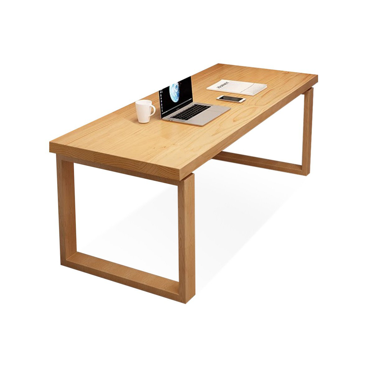 Corrigan Studio® Burlywood Rectangular Solid Wood desk | Wayfair