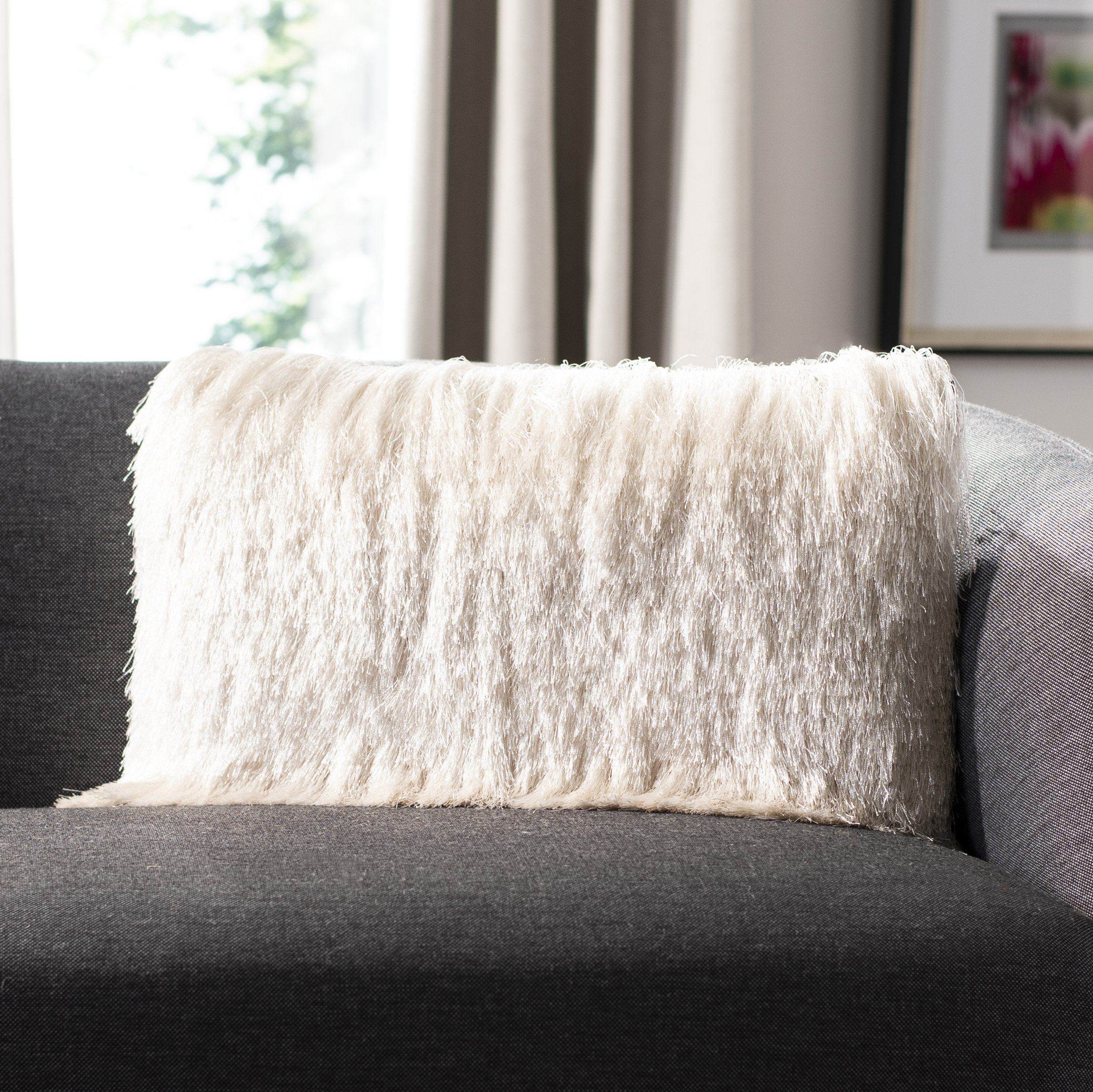Safavieh Cali Shag Throw Pillow & Reviews | Wayfair